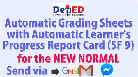 Automatic Grading Sheets With Automatic Learners Progress Report Card New Normal Youtube
