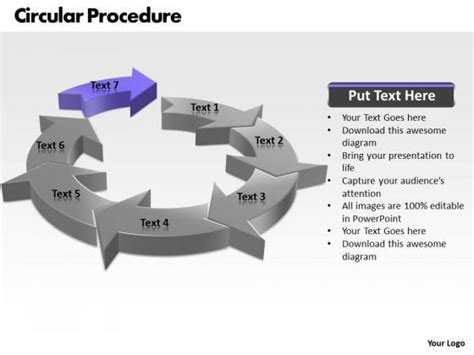 Ppt Concepts Of Circular PowerPoint Menu Template Procedure State Diagram Templates