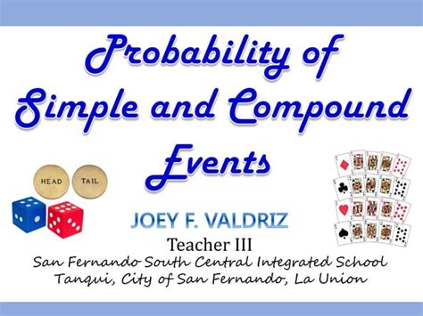 Probability Of Simple And Compound Events Pdf