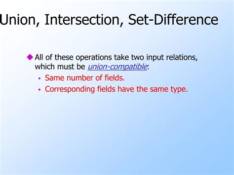 Ppt Relational Algebra Unary And Binary Operators Lecture 2