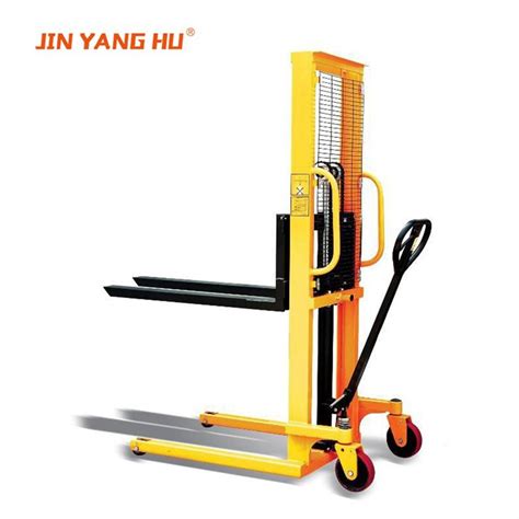 China 1 2ton 1 6m Manual Pallet Stacker Manufacturers Suppliers Factory Direct Price Jcs