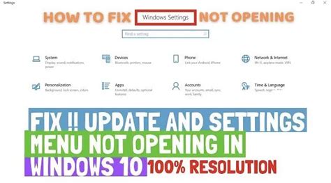 Fix Settings Not Opening In Windows