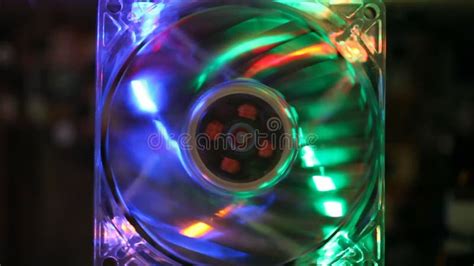 Working Computer Fan With Multicolor LED Stock Video Video Of Cooler Circuit 321351041