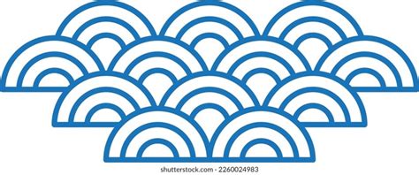 Semi Circle Pattern Blue Smooth Lines Stock Vector Royalty Free 2260024983 Shutterstock