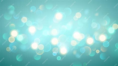 Premium Vector | Abstract background with bokeh effect blurred defocused lights in light blue colors