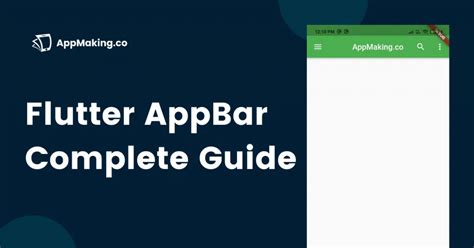 Flutter Appbar Tutorial With Multiple Examples