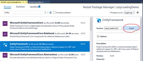 implement lazy loading in mvc