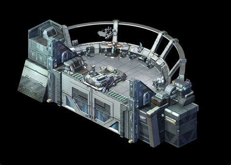 Artstation Spaceship Indoor Console Game Assets