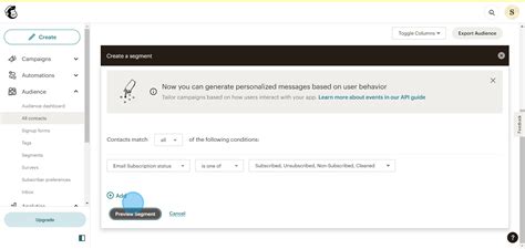 how to export contacts in mailchimp