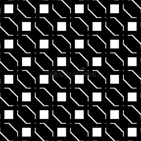 Design Seamless Monochrome Geometric Pattern Stock Vector Illustration Of Endless Abstract