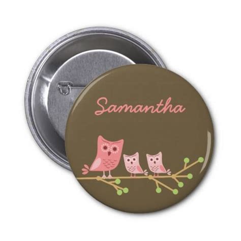 Mod Owls TWINS Button Zazzle Twins Baby Shower Owl Baby Shower Woodland