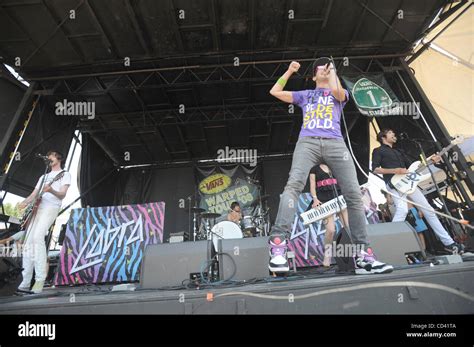 Jul 14 2008 Charlotte North Carolina Usa Singer Gabe Saporta Of The Band Cobra Starship