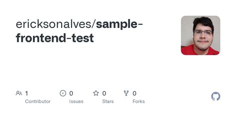 GitHub Ericksonalves Sample Frontend Test