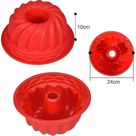 Форма за печене на кекс от силикон с размери диаметър 24 см и височина 10 см