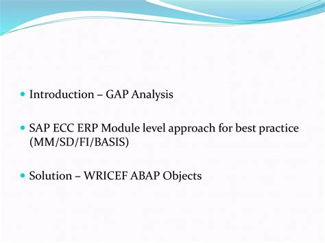 Gap Analysis In Sapm Ecc 60 Pptx