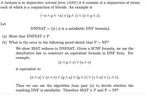 Solved A Formula Is In Disjunctive Normal Form Dnh ﻿if It