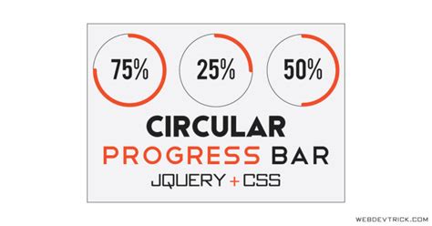 Jquery Circular Progress Bar With Css Circle Radial Progress Bar