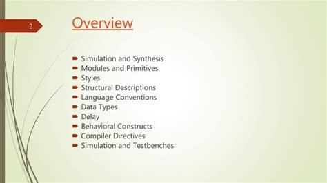 Verilog Tutorial Verilog Hdl Tutorial With Examples Pptx