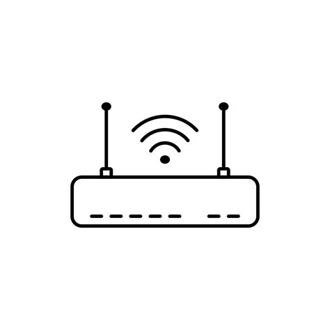 Technology Router Wifi Icon Outline Vector Art At Vecteezy