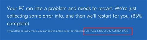 Critical Structure Corruption Bsod In Windows Drivers Com