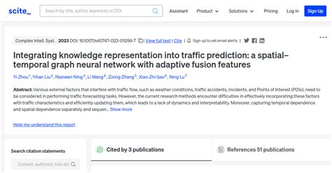 integrating knowledge representation into traffic prediction a spatial