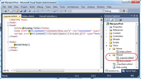ScottGu S Blog ASP NET MVC Layouts And Sections With Razor