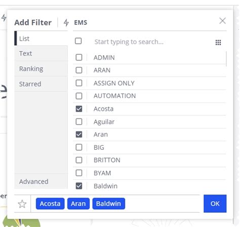 Work With Dashboard Filters