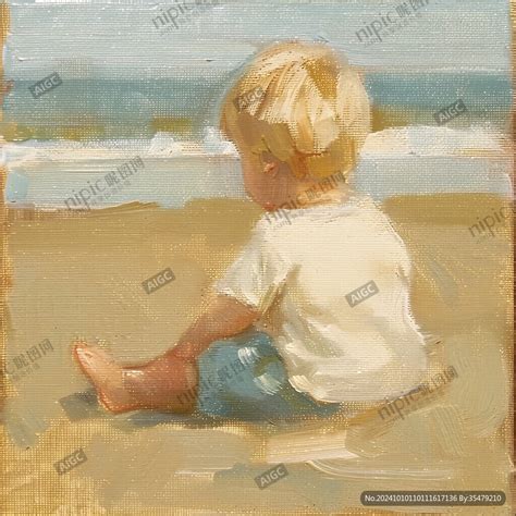 Ai创作图油画小孩 儿童厚涂油画肌理 油画 小朋友画油画 小朋友玩沙子男孩小孩 唯美小男孩插画 小男孩插画 油画早教 手绘帅气男孩子无框画 油画质地手绘人物 油画教程 海边玩耍的小男孩 厚涂
