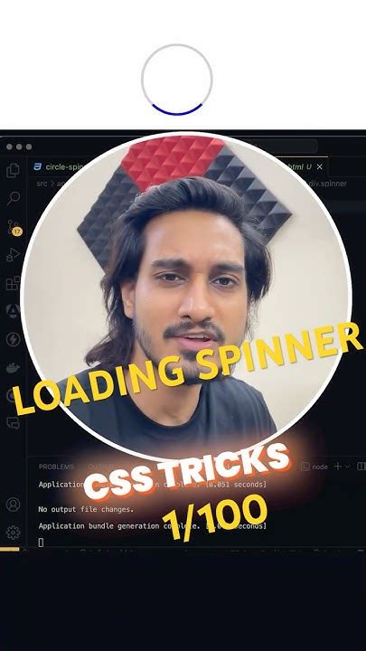 css trick 1 100 easy spinner animation with pure css html css js