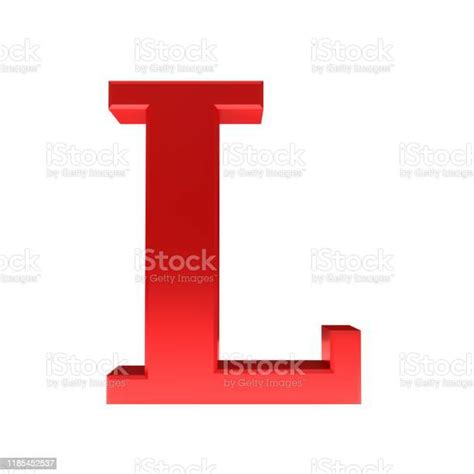 문자 L 자본 알파벳 문자 빨간 글꼴 3d 렌더링 기호 기호 문자 텍스트 그래픽 흰색 배경에 잘라 0명에 대한 스톡 사진 및