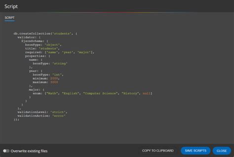 Setting MongoDB Schema Validation Rules In Moon Modeler