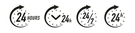 24 Hours Timer Vector Symbol Black Color 25661042 Vector Art At Vecteezy