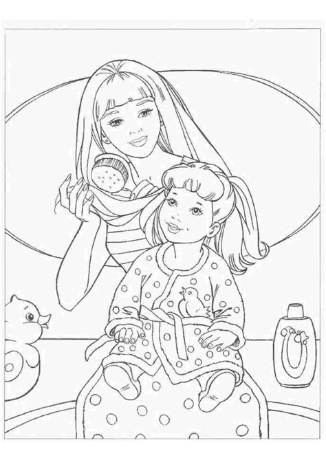 Раскраска барби с малышом 81 фото