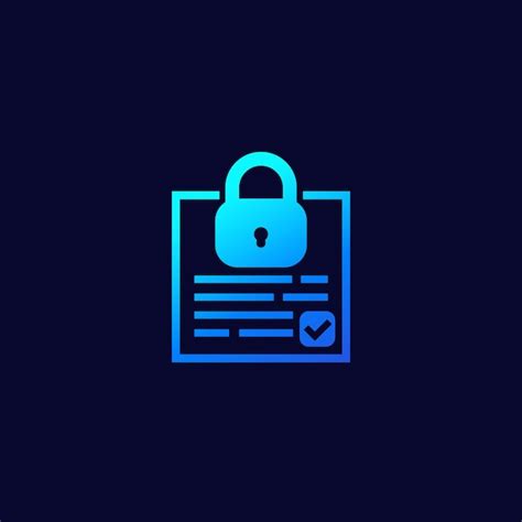 Premium Vector Document Protection Or Data Security Icon
