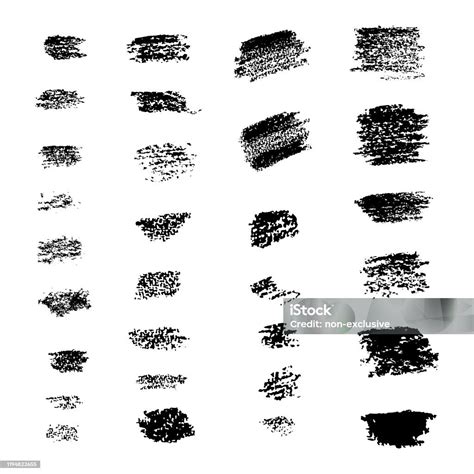 블랙 오일 파스텔 브러시 스트로크 라인 낙서 의 집합입니다 포스터 로고 브러쉬 광고 템플릿 패턴 배너 아이콘에 대한 디자인