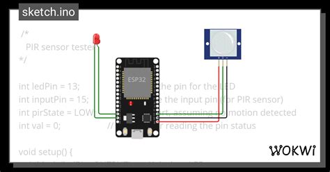 Esp Pir Sensor Wokwi ESP STM Arduino Simulator