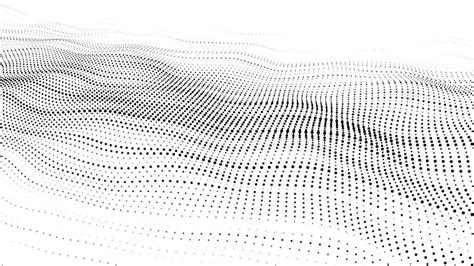 Wave Of Particles Abstract Background With A Dynamic Wave Big Data Vector Illustration Stock