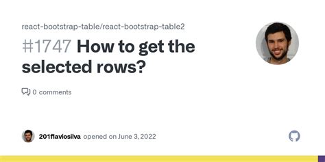 How To Get The Selected Rows Issue React Bootstrap Table React Bootstrap Table GitHub