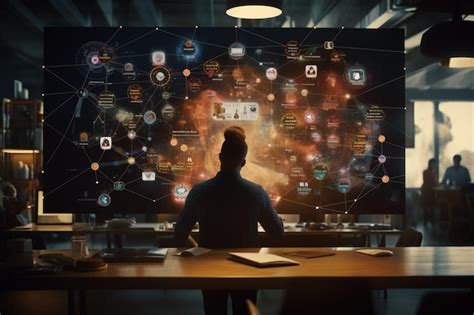 Premium Photo An Interconnected Web Showcasing Collaboration And Partnership