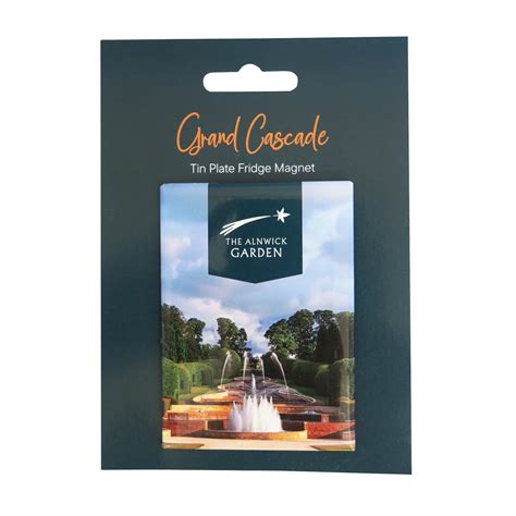 The Grand Cascade Tin Plate Fridge Magnet “portrait” The Alnwick Garden Shop