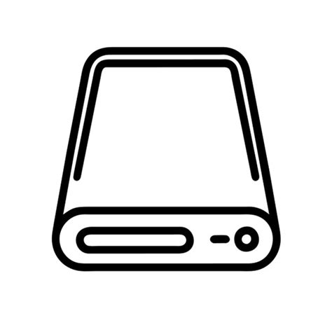 Premium Vector Upright Hard Drive Icon Outline