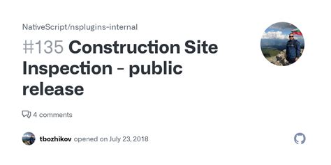 construction site inspection public release · issue 135