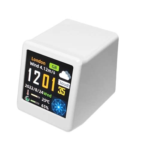 Jual Meterk Termometer Suhu Ruangan Weather Humidity Hygrometer Clock MK01 White Shopee