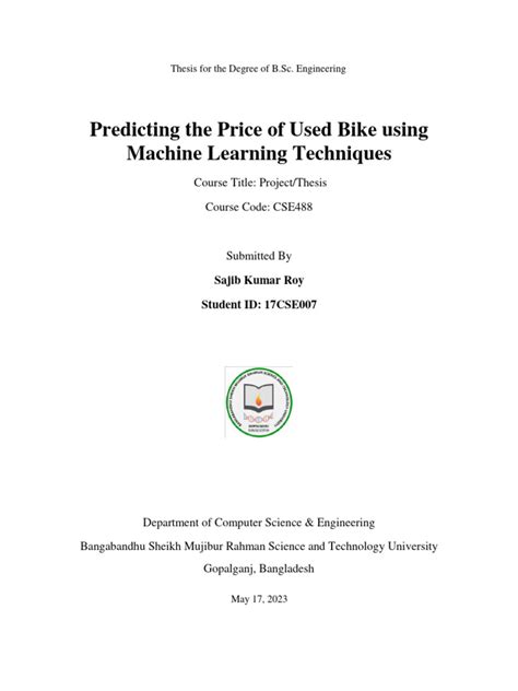 Thesis Machine Learning Pdf Machine Learning Mean Squared Error