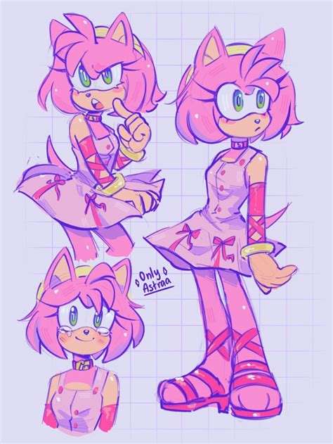 Pin On Cómo Dibujar A Sonic Amy Rose Sonic And Amy Character Design