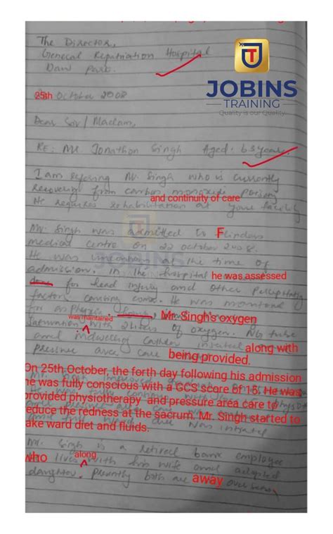 Sample Letter Correction Lettering Train Hospital