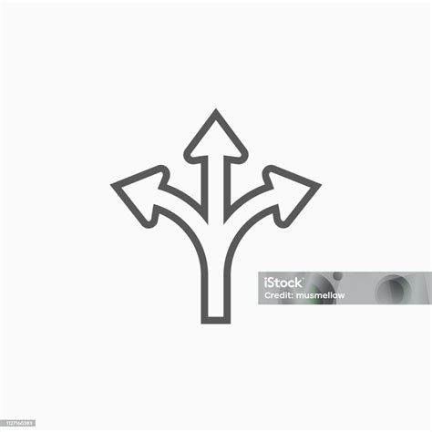 3 가지 방법으로 방향 화살표 아이콘 갈림길에 대한 스톡 벡터 아트 및 기타 이미지 갈림길 3가지 개체 화살표 Istock