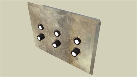 Push Button Light Switch 3 Gang 3d Warehouse