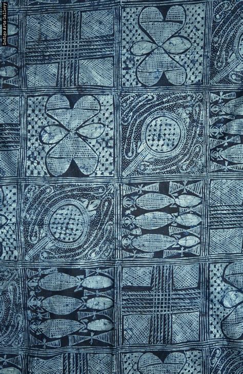 Lizards Yoruba Indigo Resist Dye Adire Eleko Cloth Indigo Arts