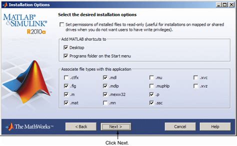 specify installation options custom only